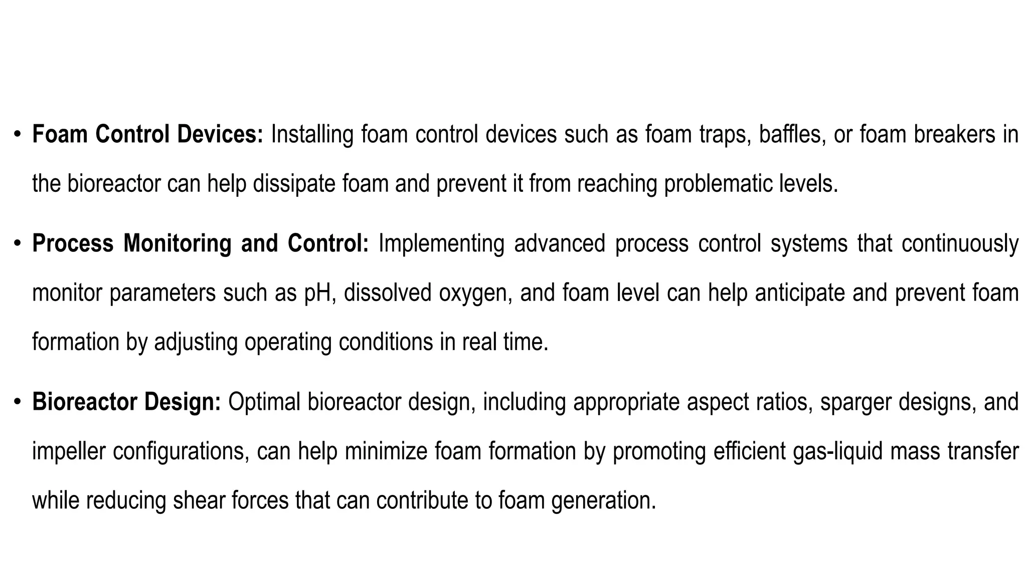 Detection and Prevention Foams- Upstream Process Biotechnology | PPTX