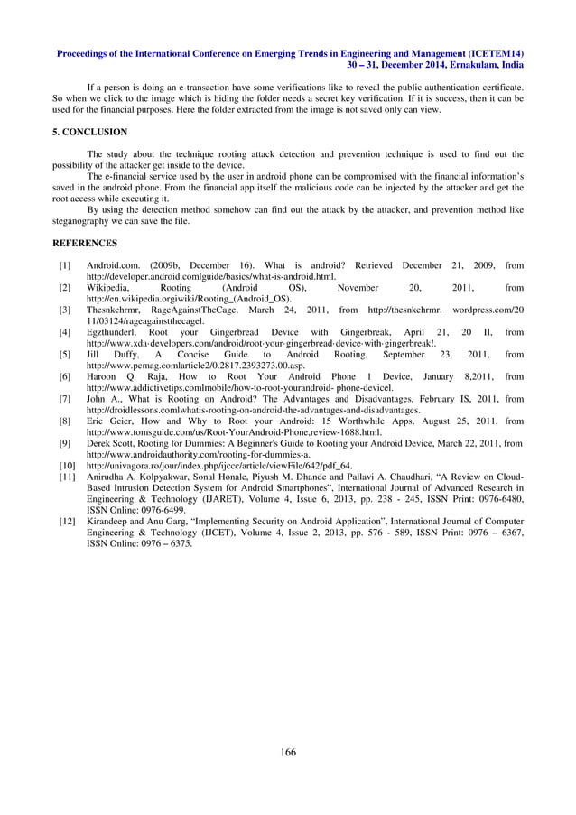 Detection And Prevention Method Of Rooting Attack On The Android Phones