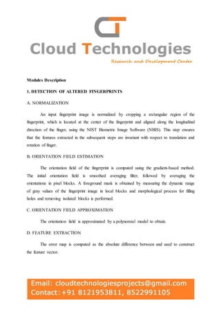 Detection and rectiﬁcation of distorted fingerprints | PDF