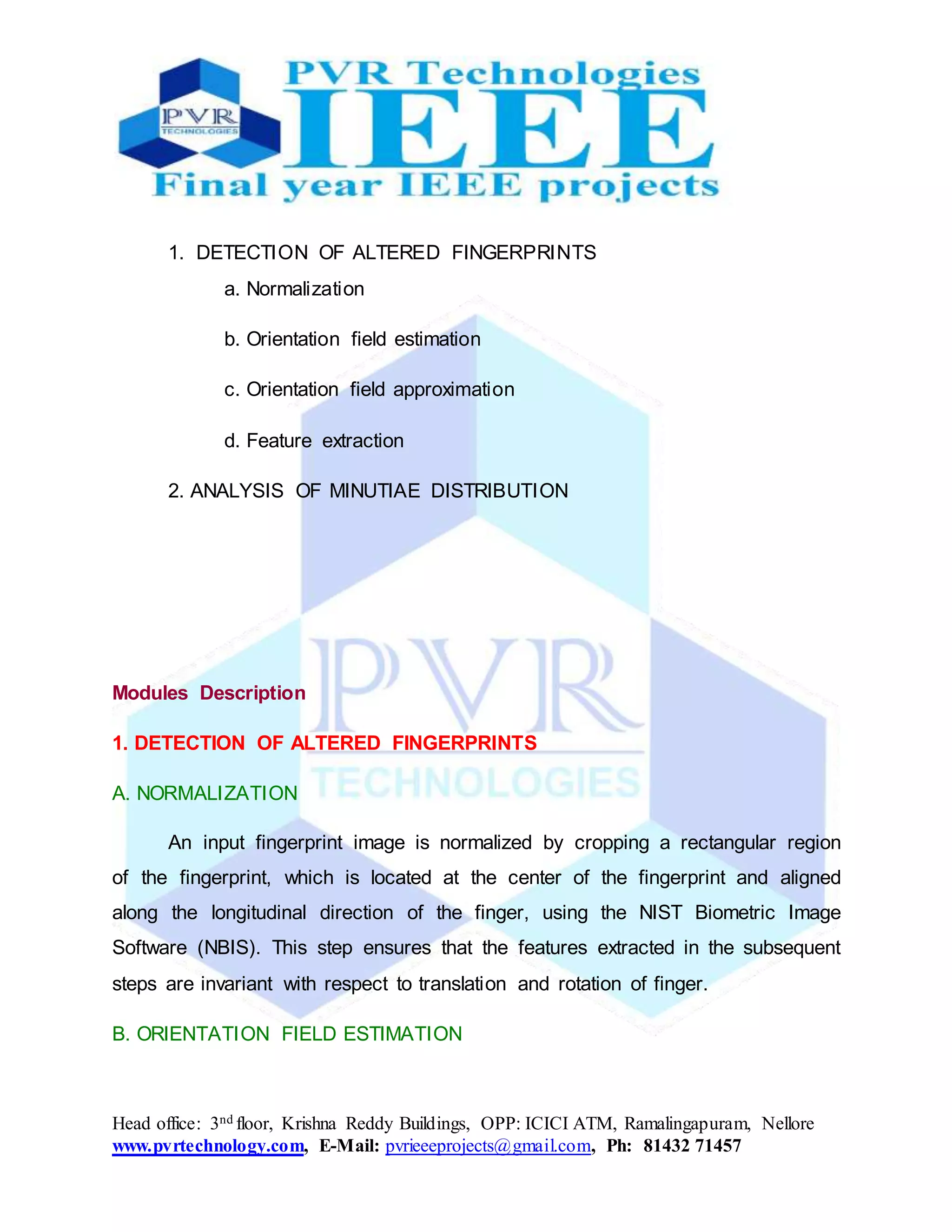 Detection And Rectiﬁcation Of Distorted Fingerprints Pdf