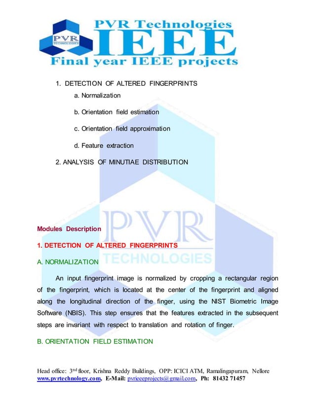 Detection And Rectification Of Distorted Fingerprints Pdf