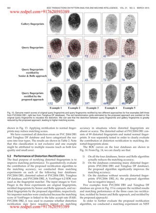 Detection and rectification of distorted fingerprints | PDF