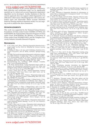 Detection and rectification of distorted fingerprints | PDF