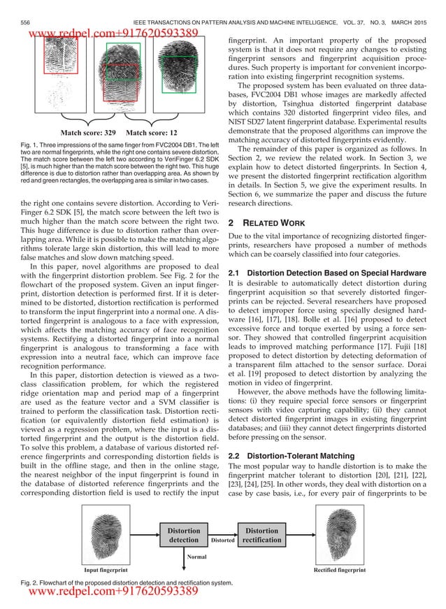 Detection and rectification of distorted fingerprints | PDF