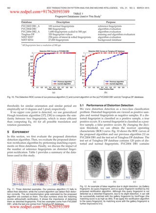 Detection and rectification of distorted fingerprints | PDF