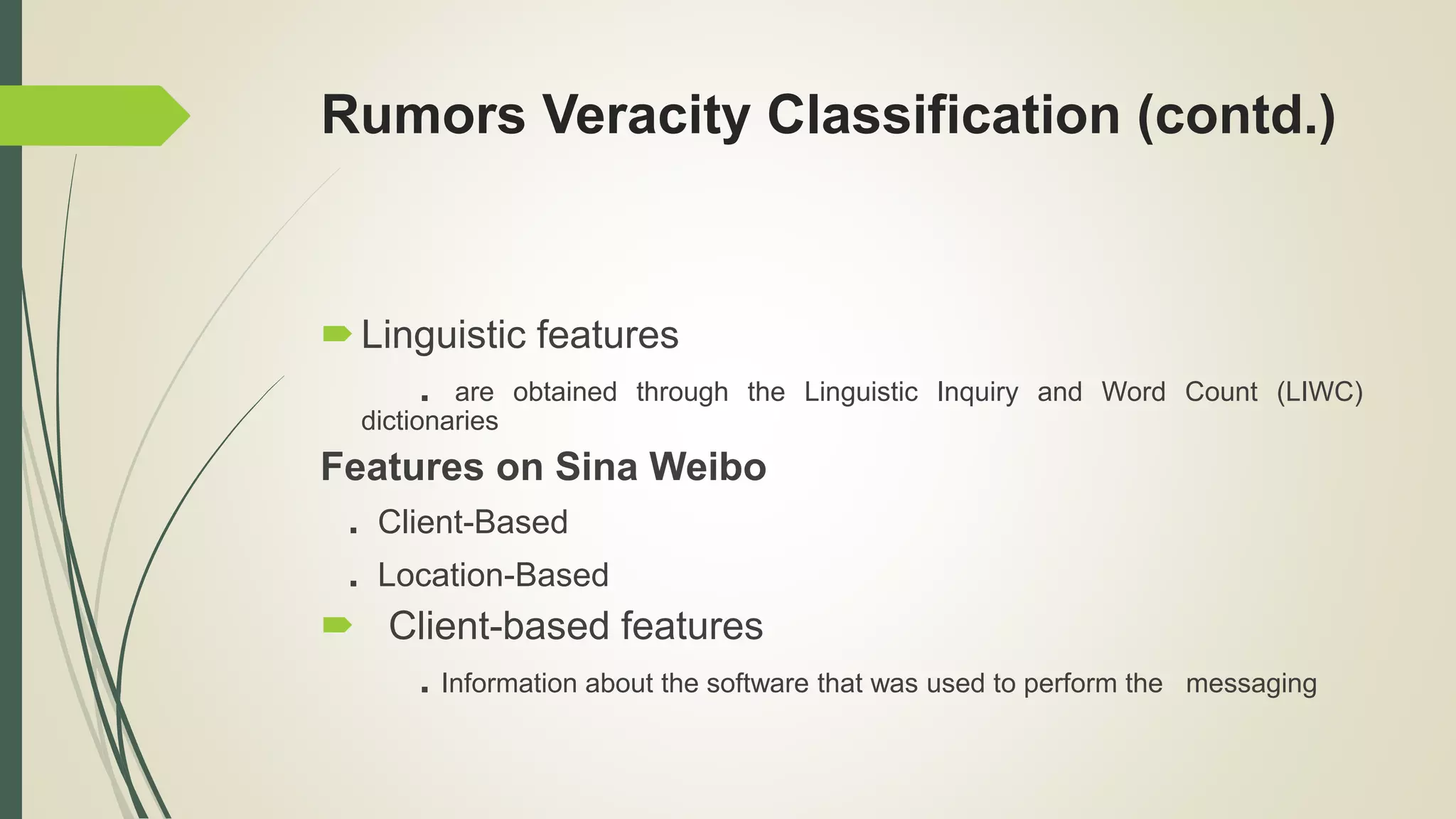 Detection and resolution of rumours in social media | PPTX