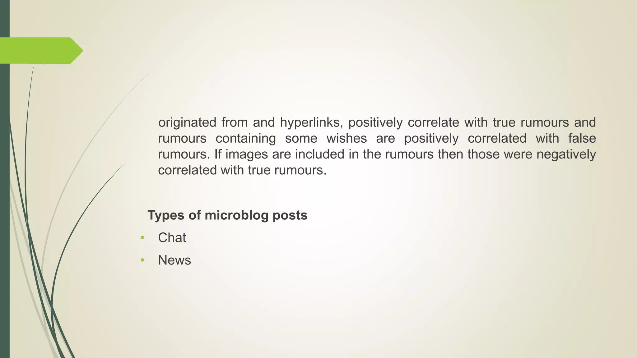 Detection and resolution of rumours in social media | PPTX