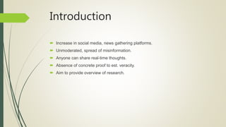 Detection and resolution of rumours in social media | PPTX