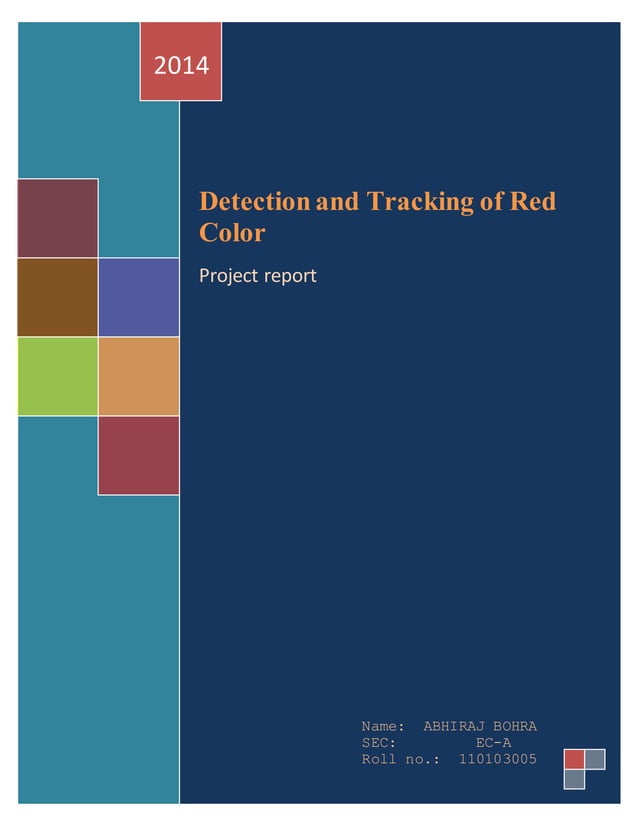 Detection and tracking of red color by using matlab | DOCX