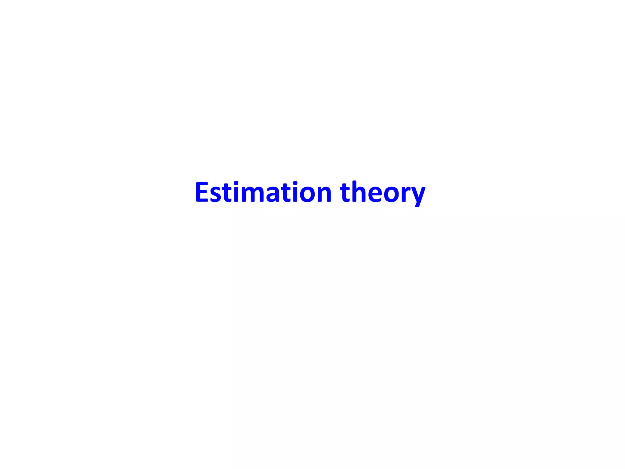 Detectionandestimation Lecture 1pdf Physics Science