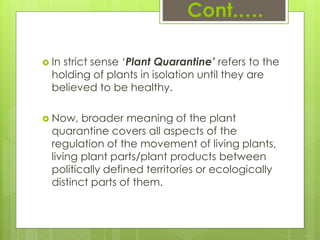 Detection methodology used for quarantine object in import and export ...