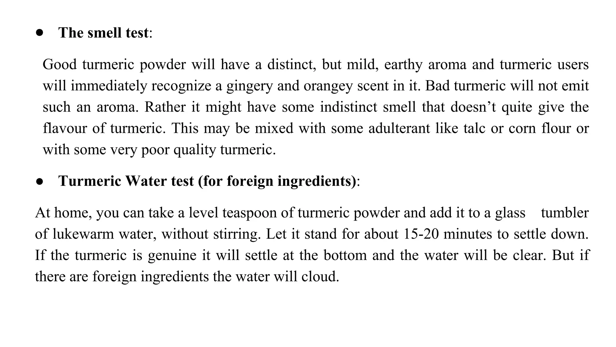 Detection of adulteration in turmeric and chilli powder | PPTX