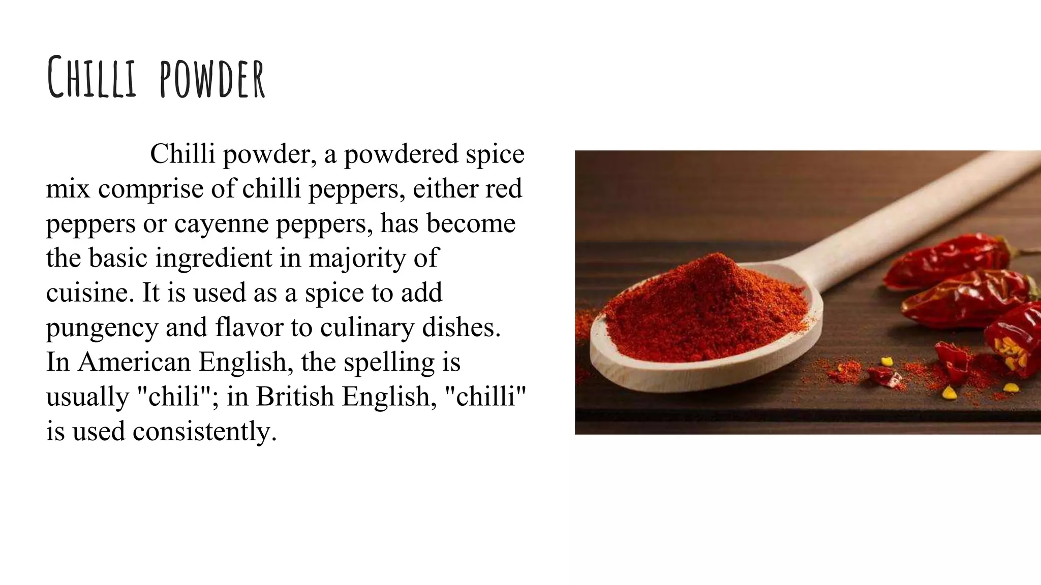 Detection of adulteration in turmeric and chilli powder | PPTX