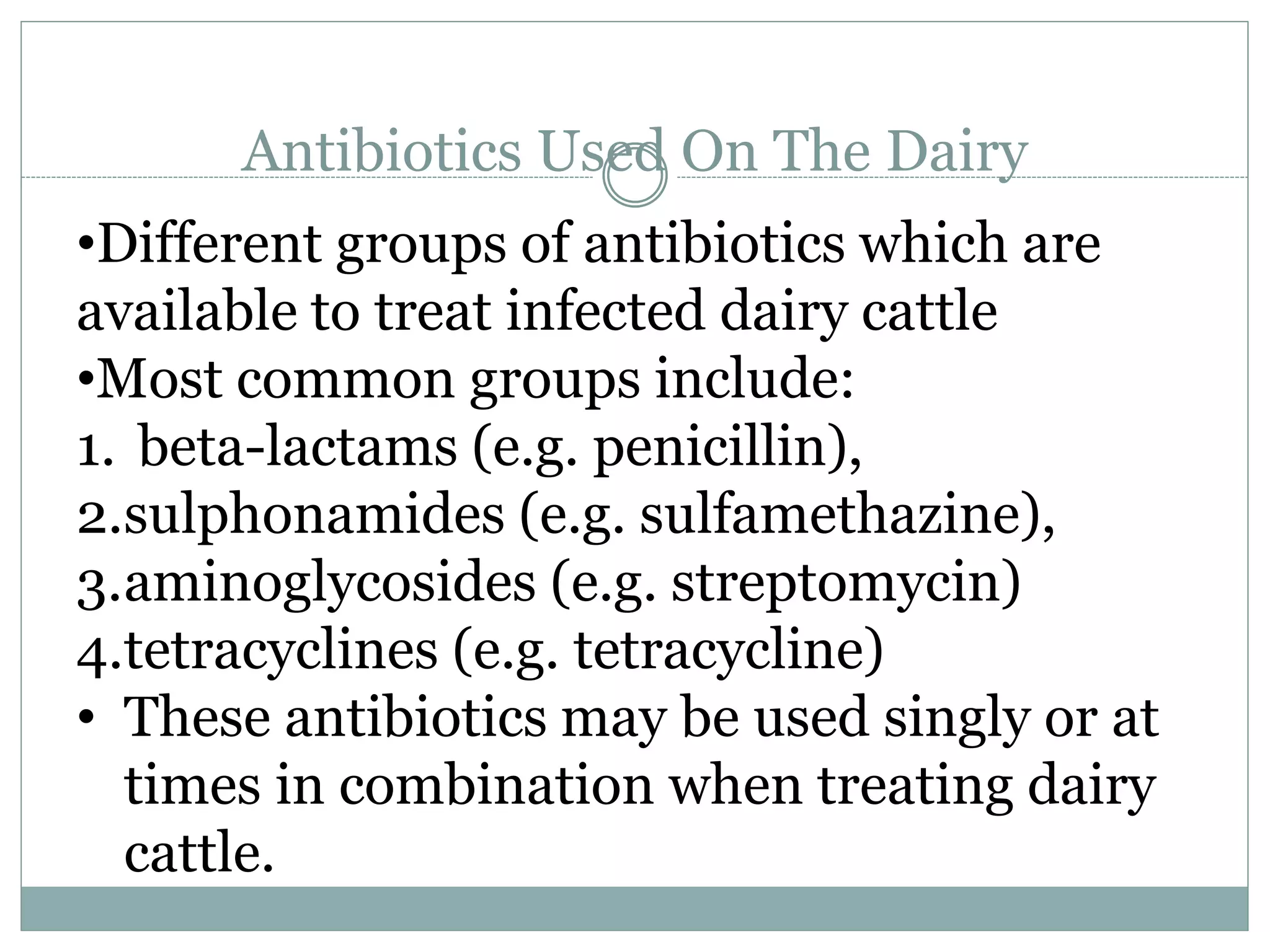 Detection of antibiotic residues in milk | PPTX
