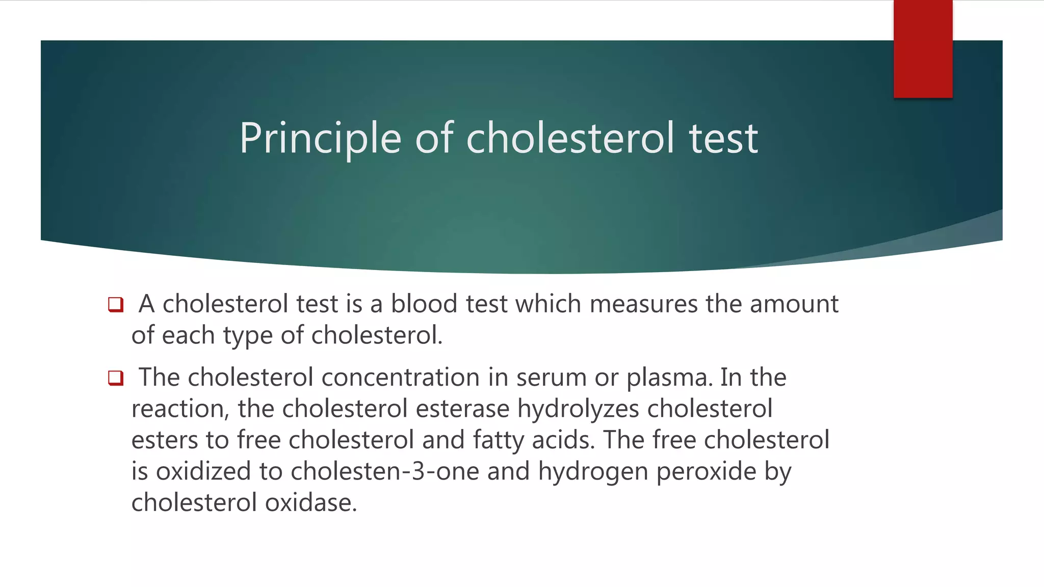 Detection of blood cholesterol | PPTX