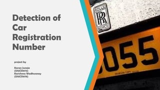 Detection of Car Registration Number PPT.pptx