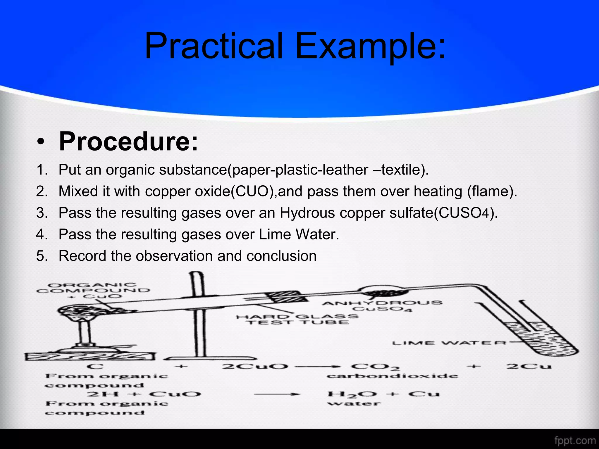 Detection of organic compounds | PPT