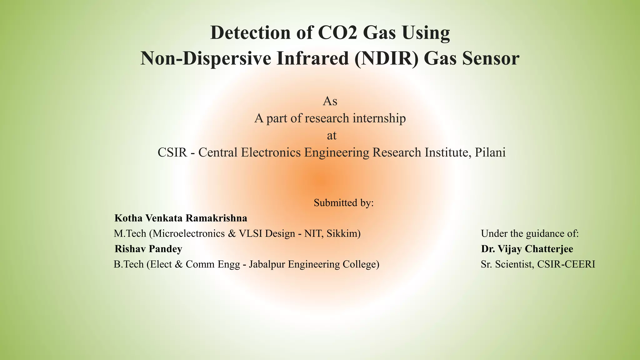 Detection of CO2 gas using NDIR gas sensor.pptx