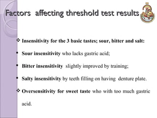 Detection of dilution_and_threshold_in_relation_to_food_product | PPT