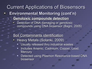 Detection of environmental pollutant using biosensors zen mergal | PPT