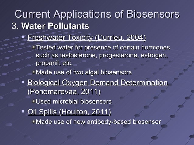 Detection of environmental pollutant using biosensors zen mergal | PPT ...