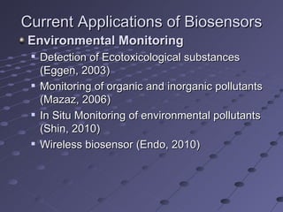 Detection of environmental pollutant using biosensors zen mergal | PPT