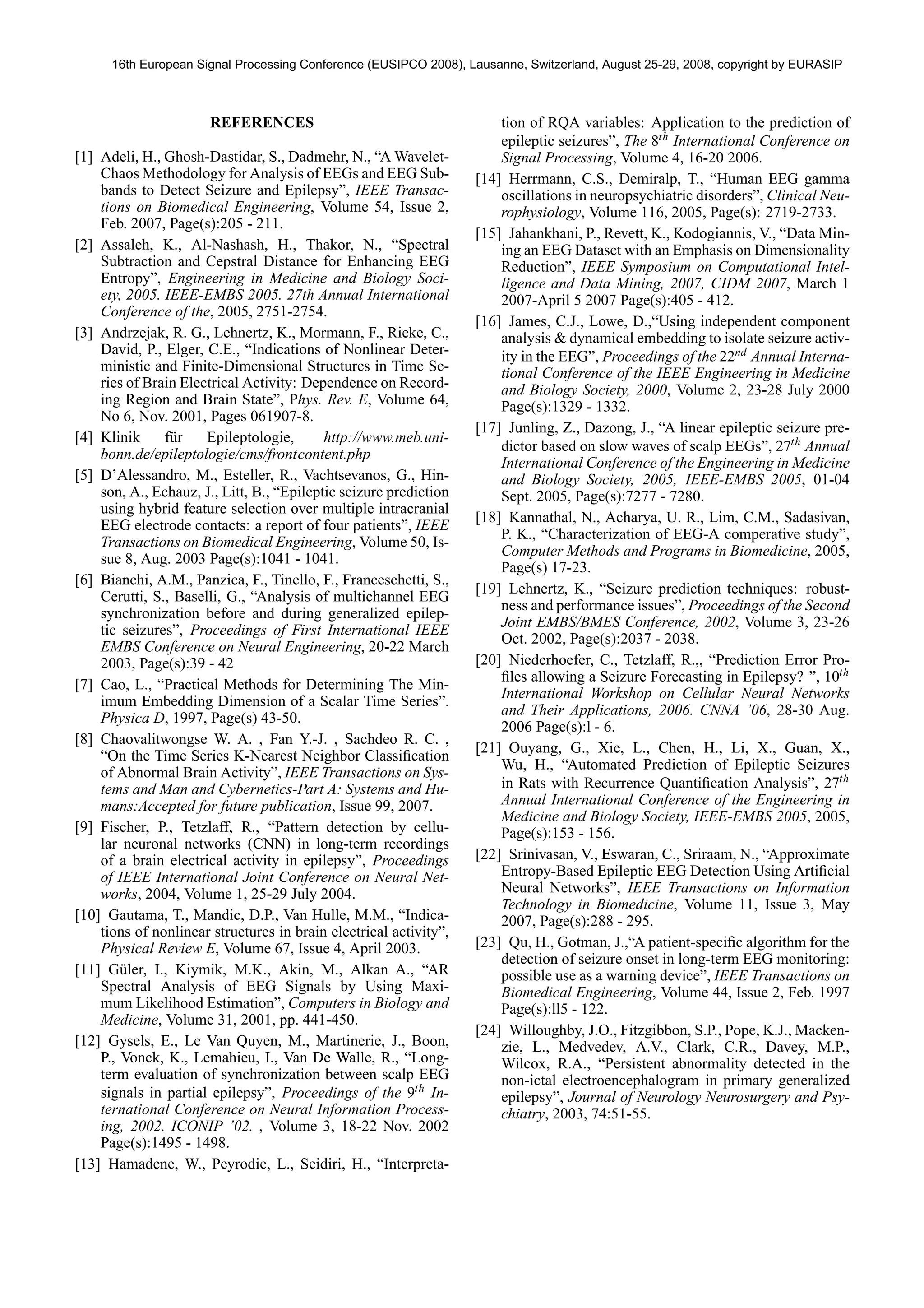 Detection of epileptic indicators on clinical subbands of eeg | PDF ...