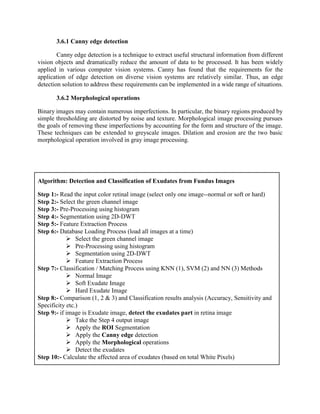 Detection of exudates draft | PDF