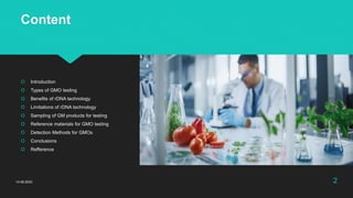 Detection of GMOs from foods using rDNA technology.pptx