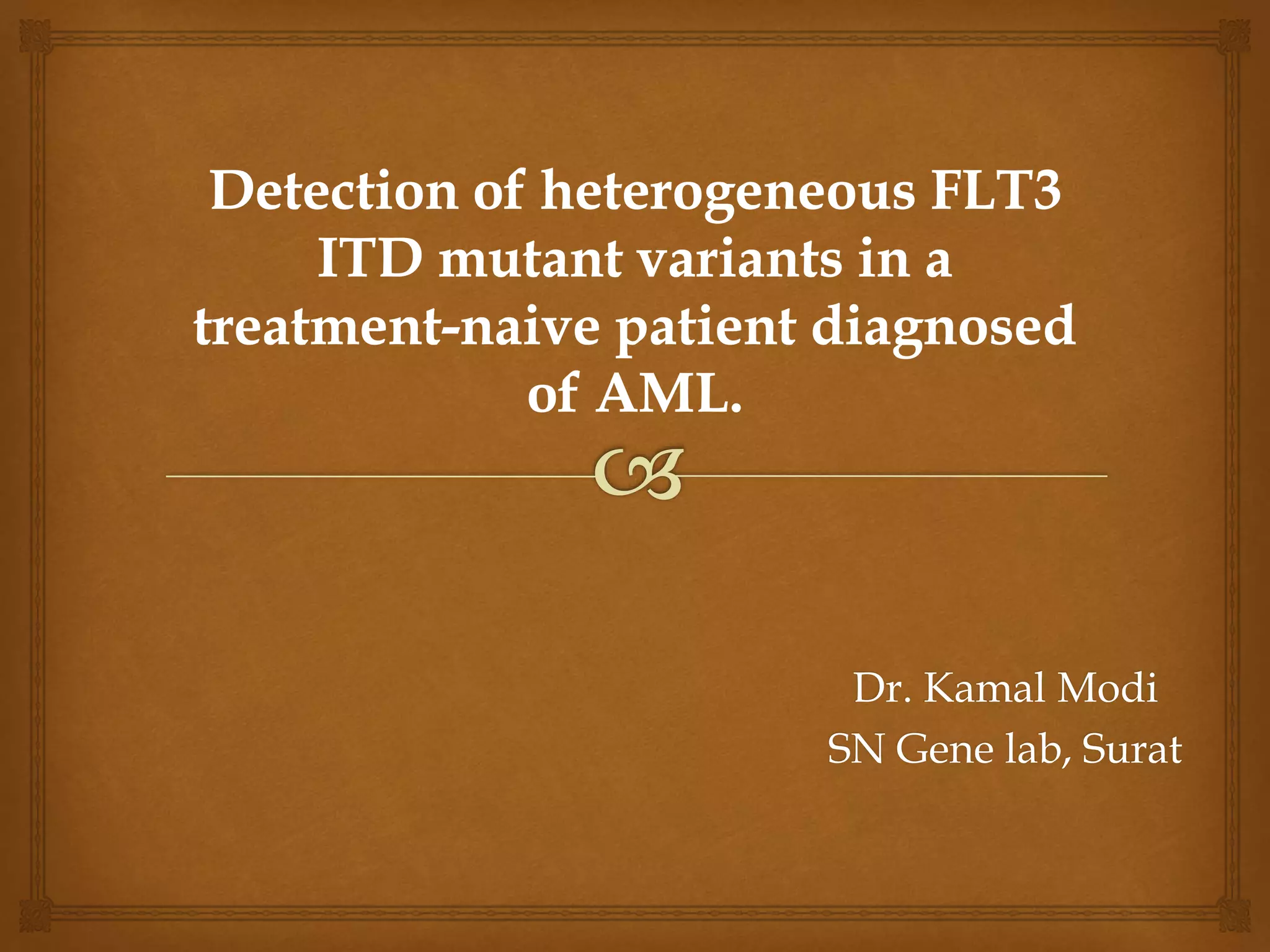 Detection Of Heterogeneous Flt3 Itd Mutant Variants In Pptx