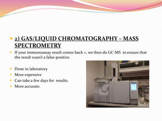 DETECTION OF ILLICIT DRUGS IN URINE | PPTX