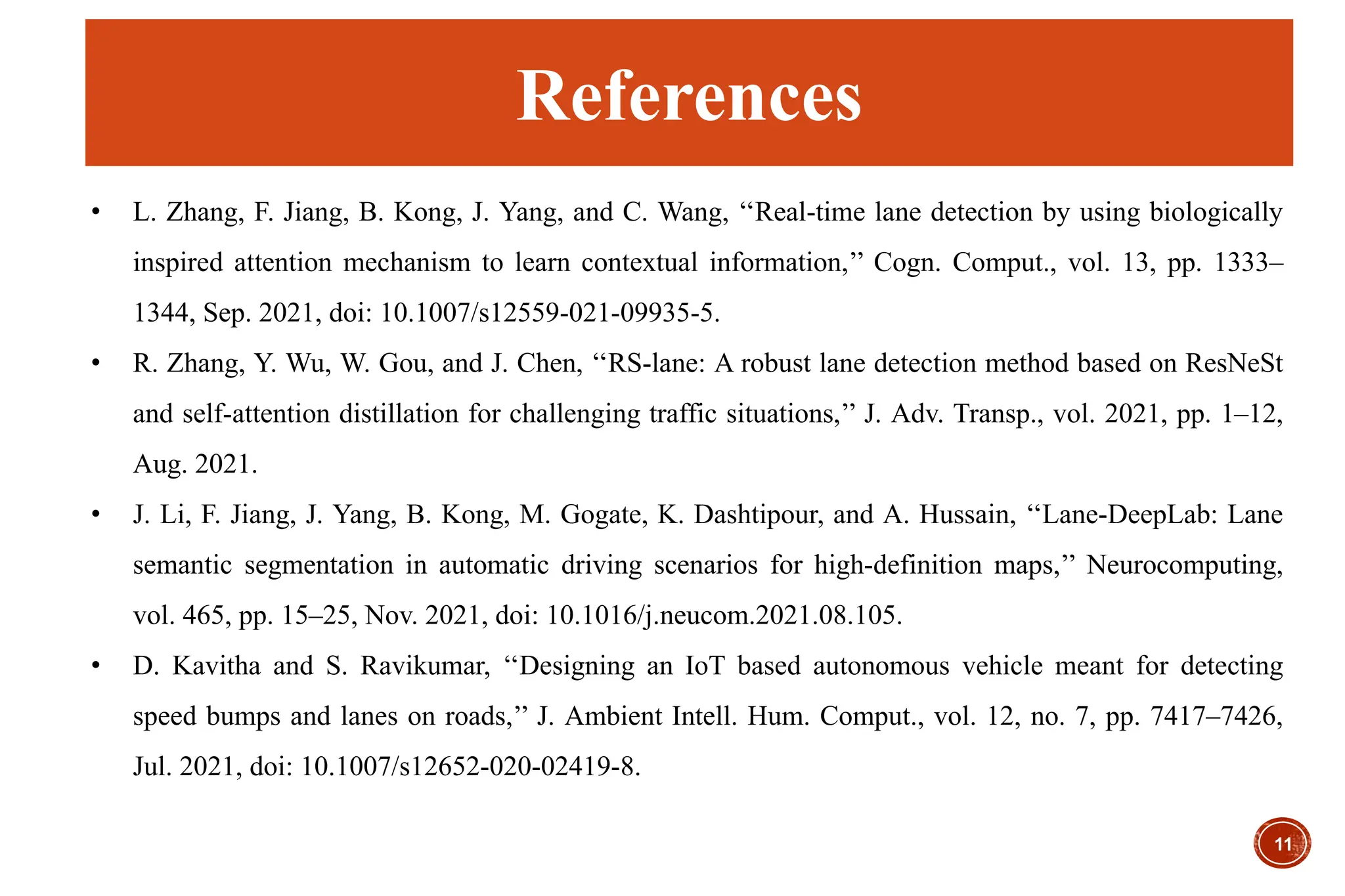 Detection Of Lane And Speed Breaker Pptx