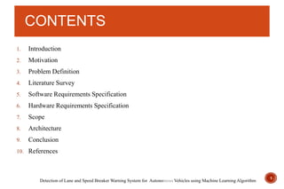 Detection of Lane and Speed Breaker.pptx