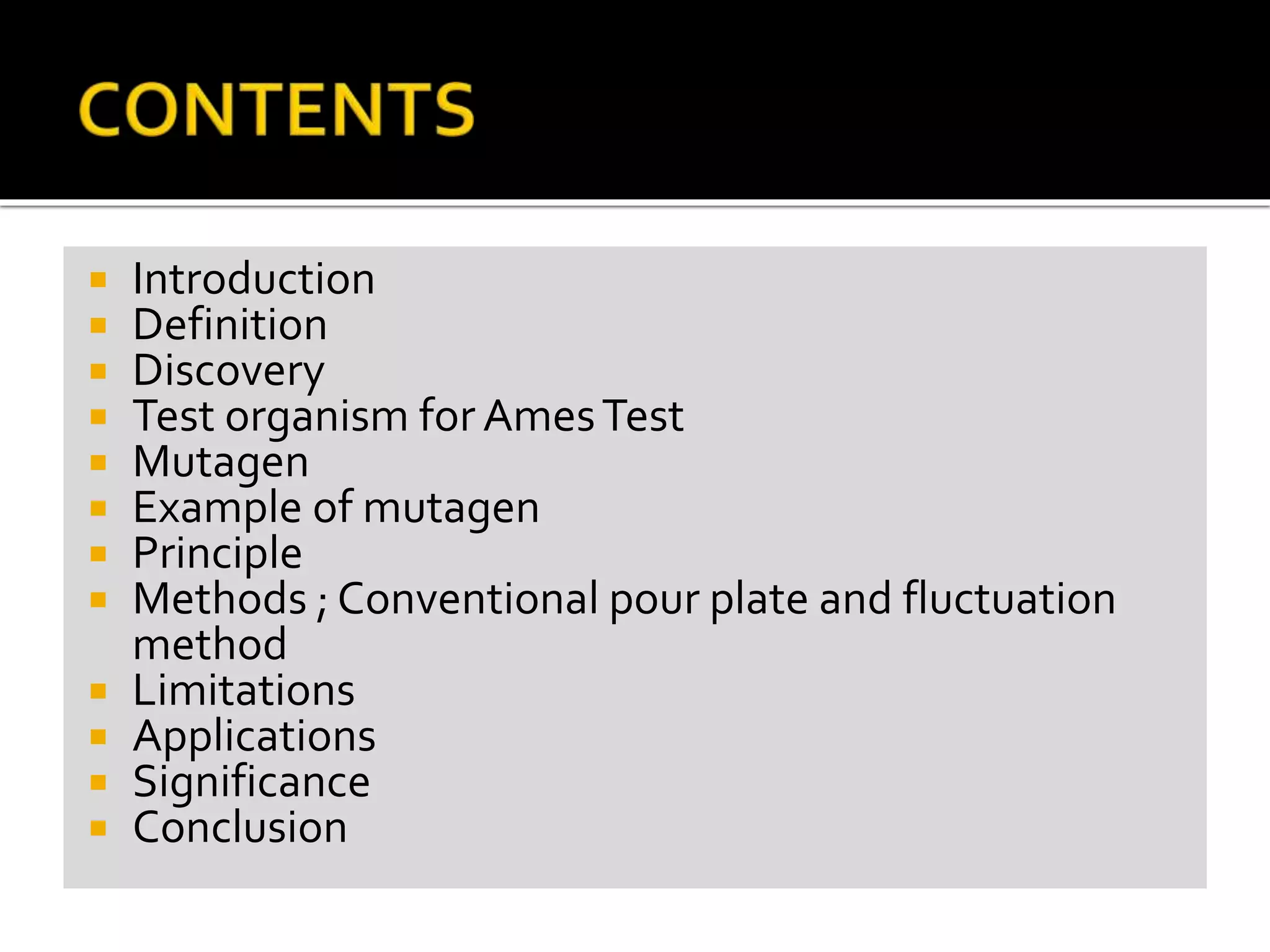 Detection of mutation by ames test | PPTX