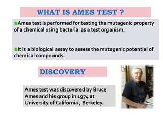 Detection of mutation by ames test | PPTX