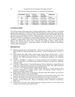 Detection of oriented number plate in vehicle using autocorrection feature from gray level co ...