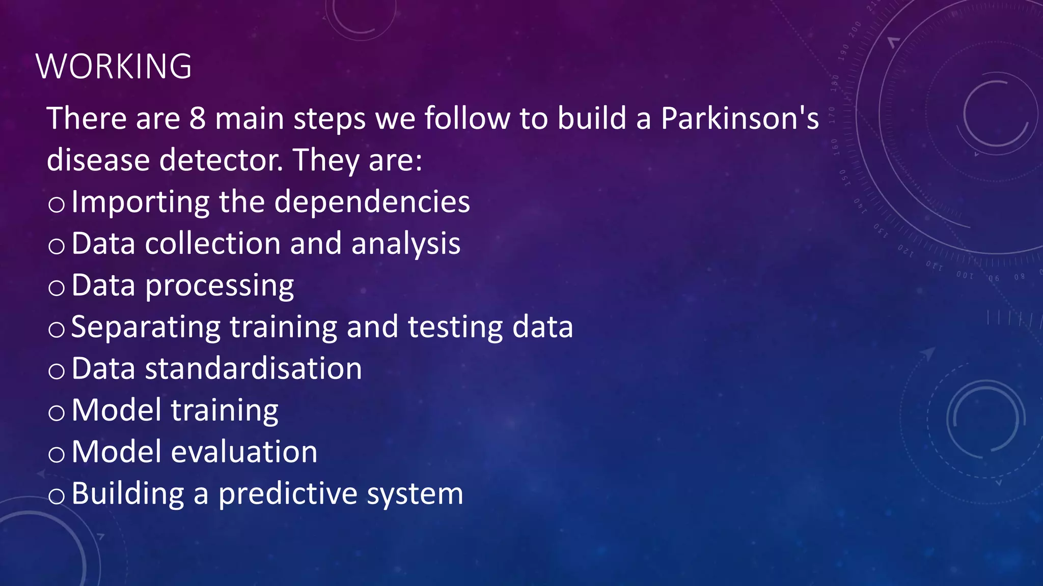 Detection of Parkinson’s disease using python.pptx