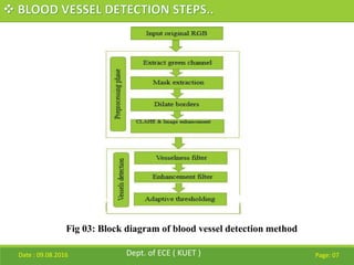Detection of retinal blood vessel | PPT