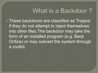 Detection of running backdoors | PPSX
