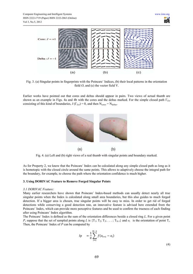 Detection Of Singular Points From Fingerprint Images Using An Innovative Algorithm Pdf 