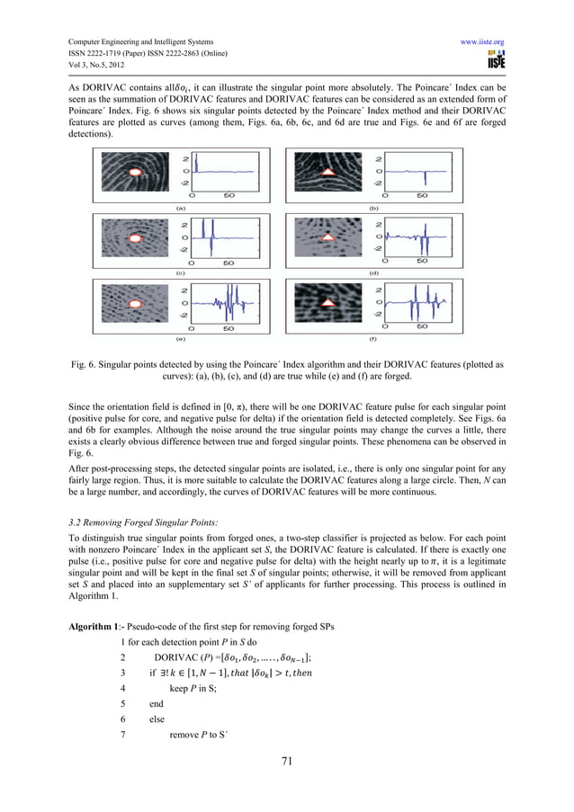 Detection Of Singular Points From Fingerprint Images Using An Innovative Algorithm Pdf