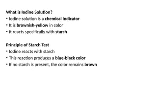 Detection of Starch in Food Sample (Iodine.pptx