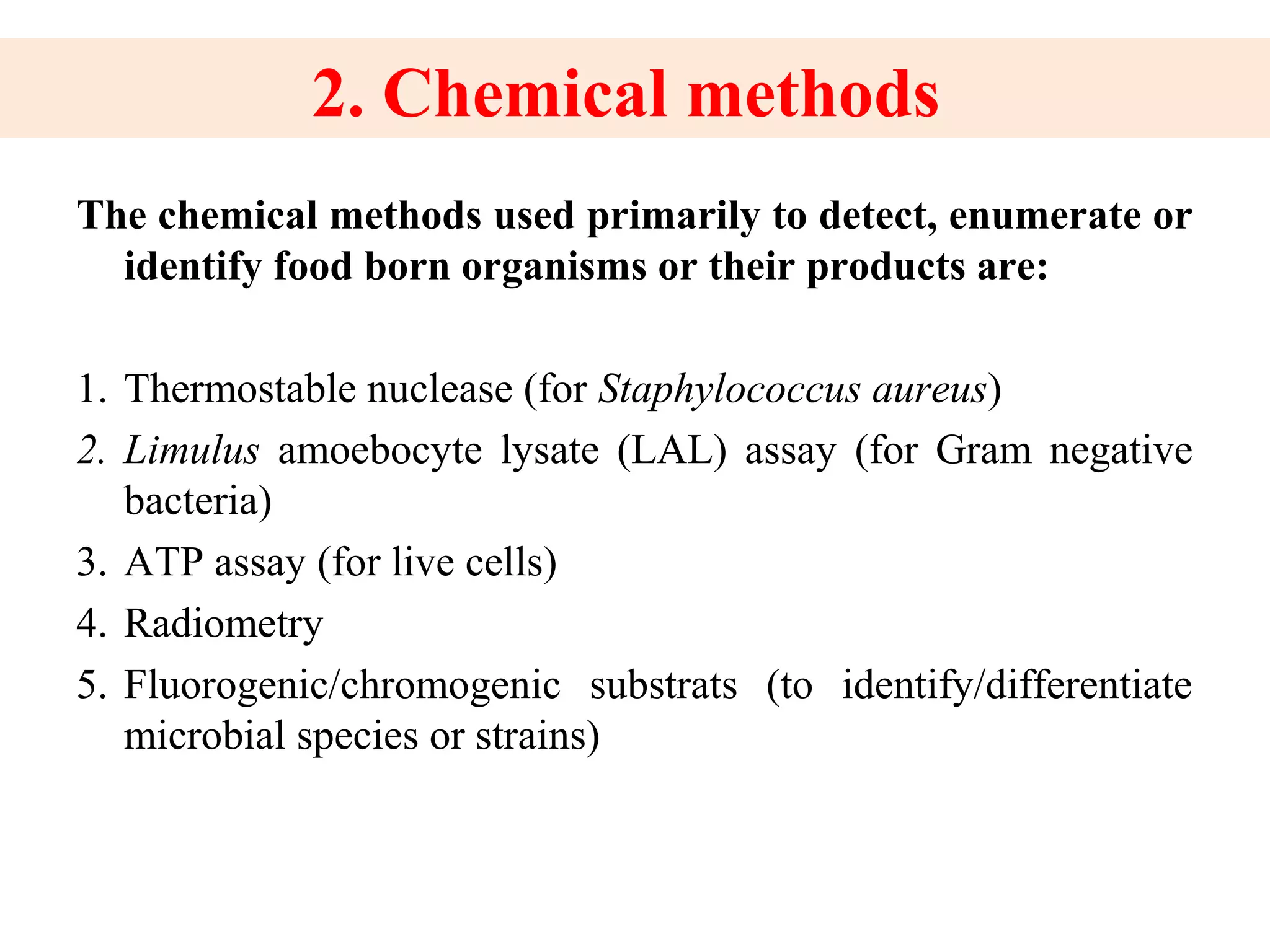 Detection techniques for microorganisms in food of animal | PPT