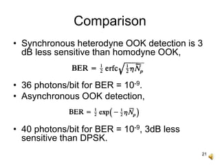 Detection techniques in coherent optical communications | PPT