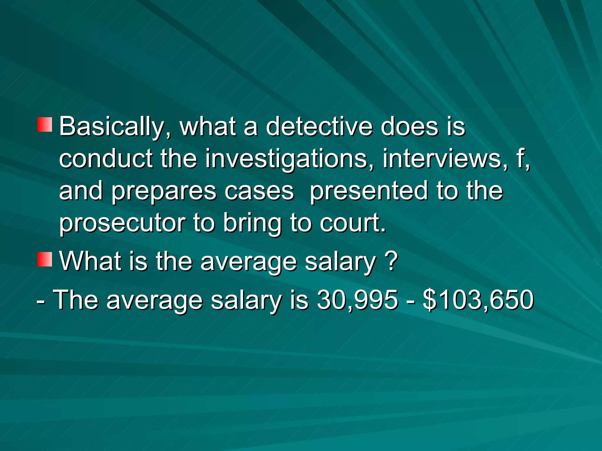 Detective project | PPT