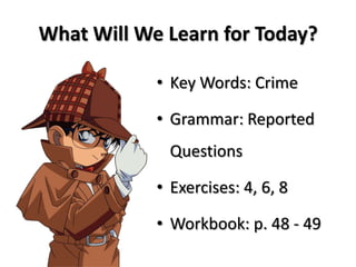 Detectives | PPSX | Crime & Harmful Acts to Individuals, Society ...