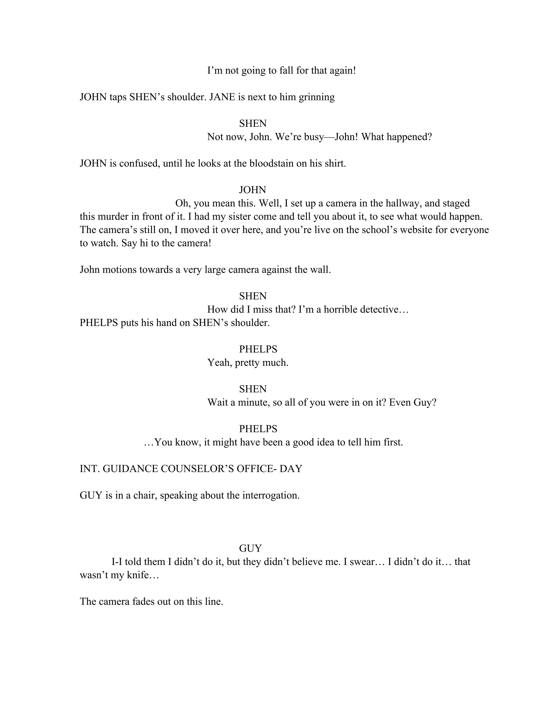 Final Screenplay from school | PDF | Crime & Harmful Acts to Individuals, Society & Human Right ...