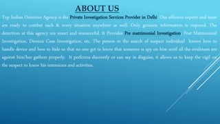 Detective services in delhi | PPT