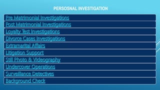 Detective services in delhi | PPT