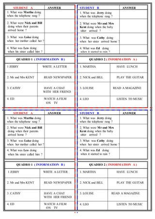 Detective story past simple and continuous (2) | DOC